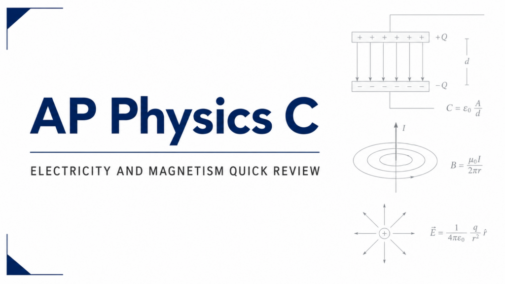 AP Physics C Electricity and Magnetism Quick Review: Unit 8 Electric ...